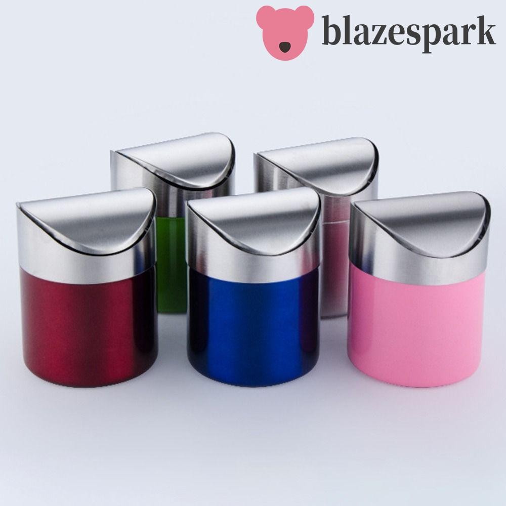 BLAZESPARK ถังขยะตั้งโต๊ะ, Rust-proof Multi-use Mini Flip ถังขยะ, Mini Wastebasket Dust-proof ...