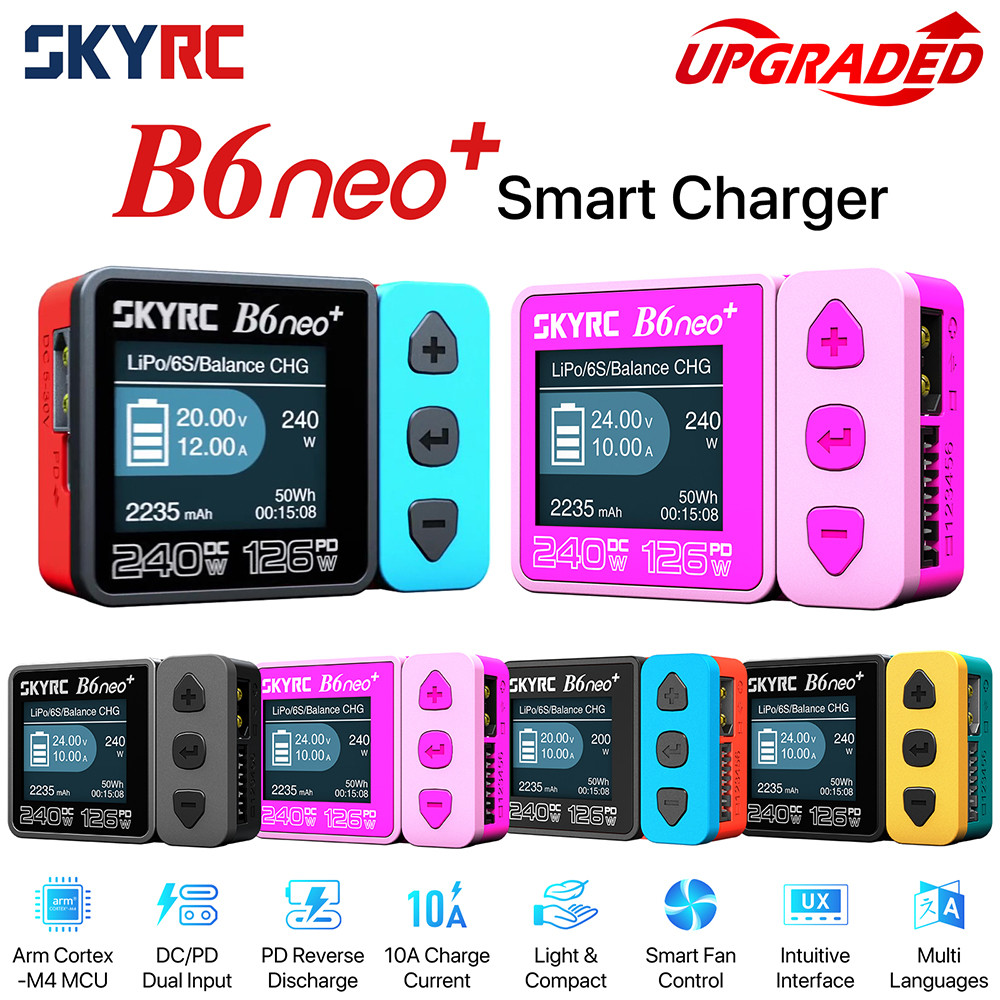 SKYRC B6neo / B6neo+ LiPo แบตเตอรี่ Smart Balance Charger DC 200W PD ...