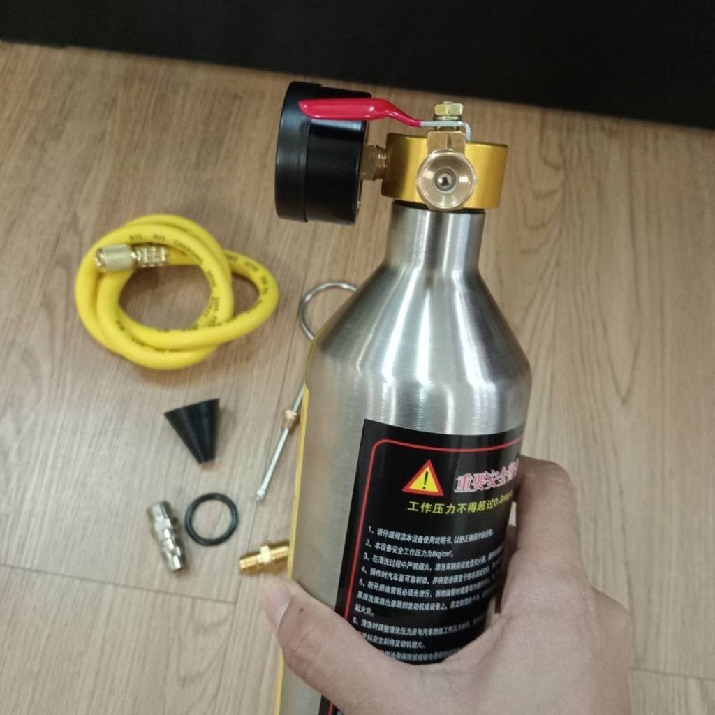 ชุดล้างระบบแอร์ F11 Air system cleaning kit F11 พร้อมเกจ์ มีวาล์วลด ...