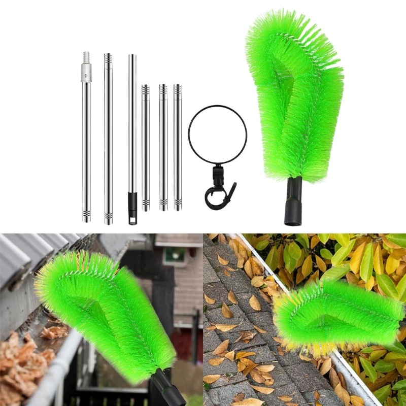 Hl Gutter แปรงทําความสะอาด Gutter ทําความสะอาดขยายได้ Duster เครื่องมือ ...