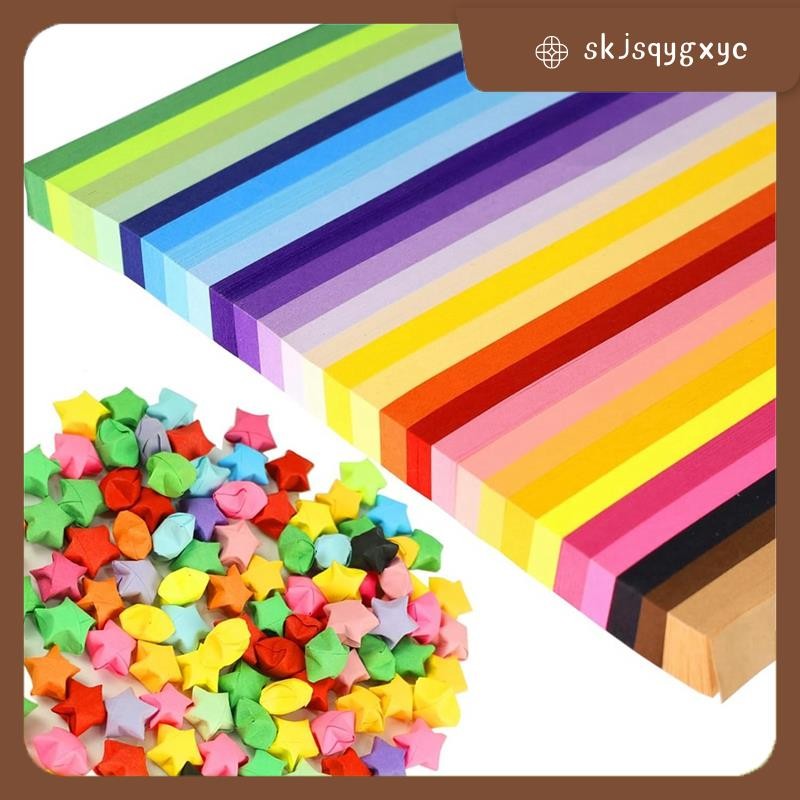 skjsqygxyc1350 แผ่น Star Paper Strips 27 Assortment Color Star Paper ...