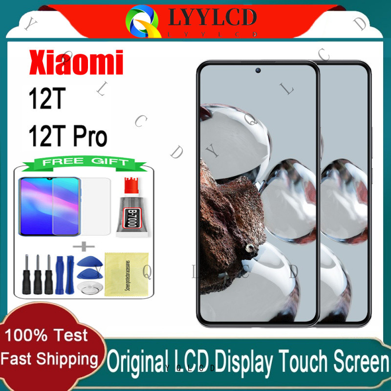 Original AMOLED Xiaomi 12T Mi 12T Pro จอแสดงผล LCD หน้าจอสัมผัสพร้อมการ ...