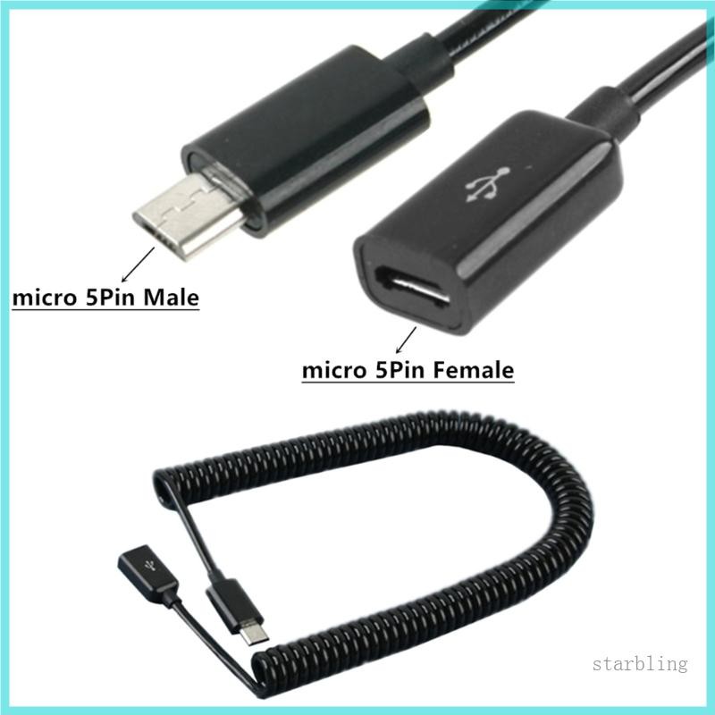 Star Micro USB Female to Micro USB Male Extension Charge Cable Data ...