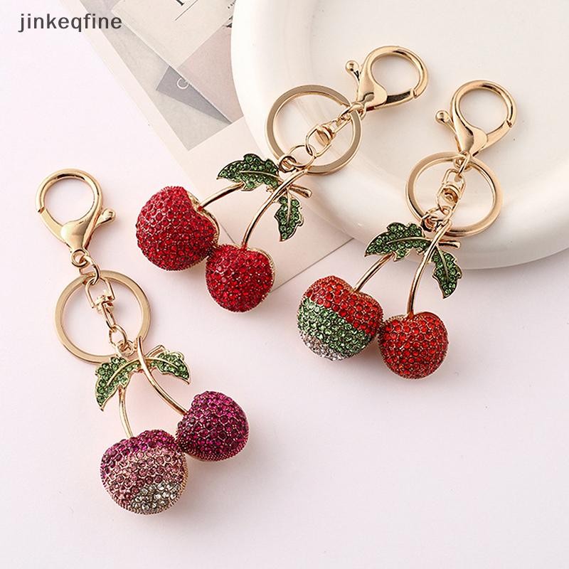 KTH 1pc Key อุปกรณ์เสริม Rhinestone Cherry Key Chain ผู้หญิงกระเป๋าถือ ...