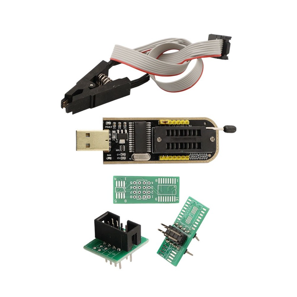 Ch341b โปรแกรมเมอร์ครบชุดเหมาะสําหรับโมดูลการเขียนโปรแกรม USB ของ 24 25 ...