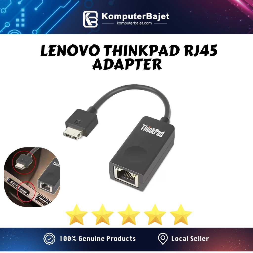 Lenovo Gen 2 Dongle RJ45 Ethernet Extension Adapter สําหรับ Lenovo ...