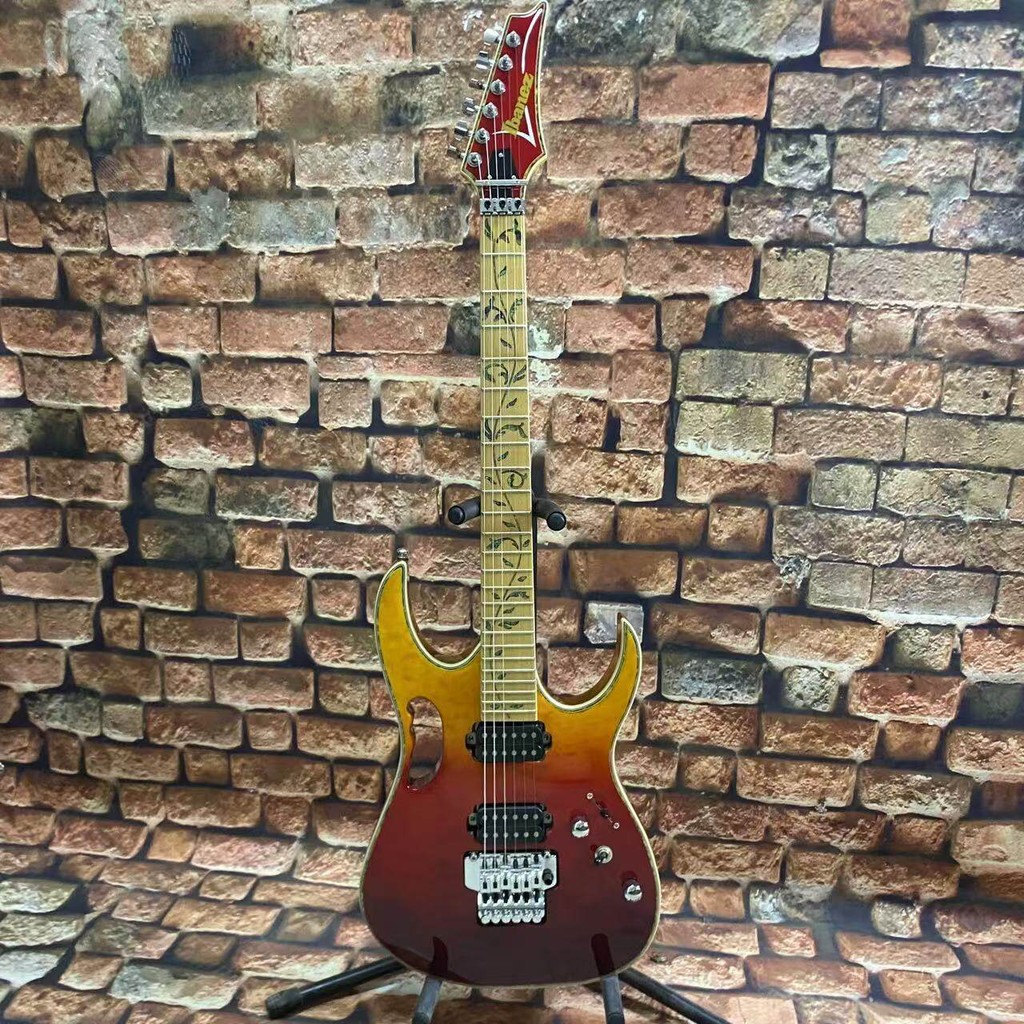 Ibanze 7V Double Shake กีตาร์ไฟฟ้า Tree of Life Fingerboard กีตาร์มือ ...