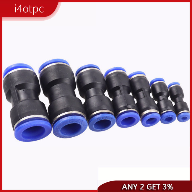 I4otpc ตรง Push Connectors Quick Release Pneumatic Air Line อุปกรณ์ 4 มม.6 มม.8 มม.10 มม.12 มม. ...