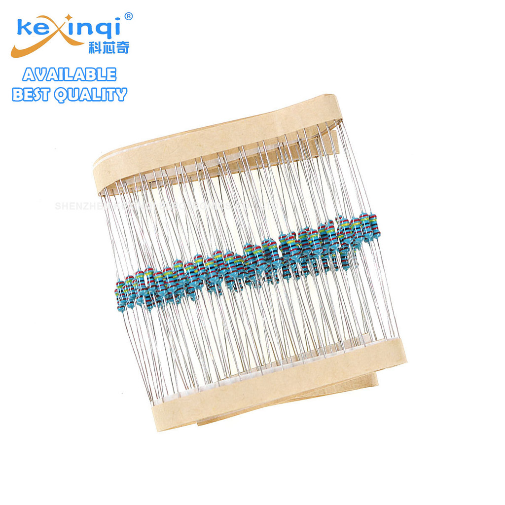 100pcs 1/4W โลหะฟิล์ม resistor 2.2K ~ 240K 2.2K 4.7K 10K 47K 100K 200K ...