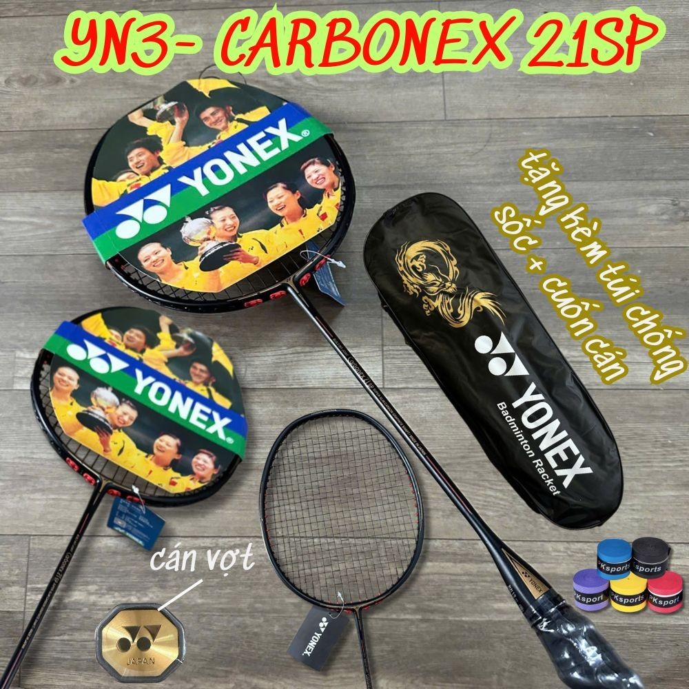 YONEX CARBONEX Professional BADMINTON CKET โครงทนทานเป็นพิเศษ แรงดึงสายน้ําหนักเบา 8.5 กก. สูง ...