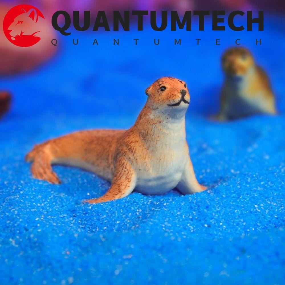 QUANTUMTECH 4 ชิ้น/เซ็ต Sea Lion Seal ภูมิทัศน์, เหมือนจริงจําลองสัตว์ทะเลรุ่น, น่ารักตกแต่ง PVC ...
