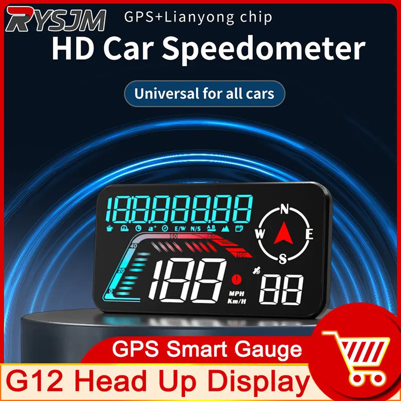 G12รถ Speedometer km/h MPH Head Up Display Digital Speed Meter สำหรับ ...
