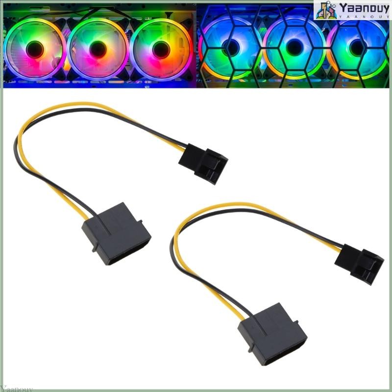 YAA PC Fan Cable D Type ขนาดใหญ่ 4-Pin Molex IDE ถึง 3 Pin CPU Fan ...
