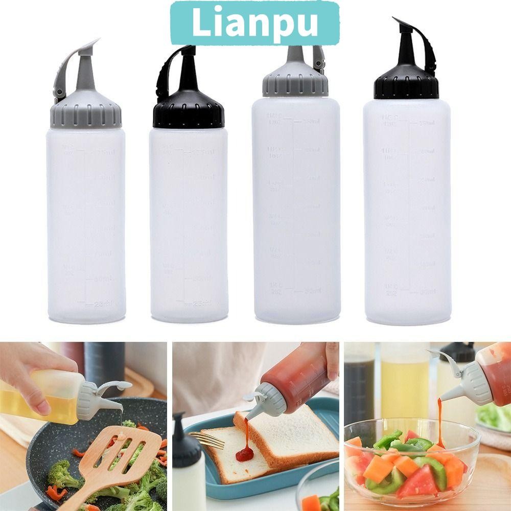 LIANPU 175ml/350ml ขวดซอสบีบ,พร้อมฝาปิดปิดผนึกอุปกรณ์ครัวสําเร็จ ...