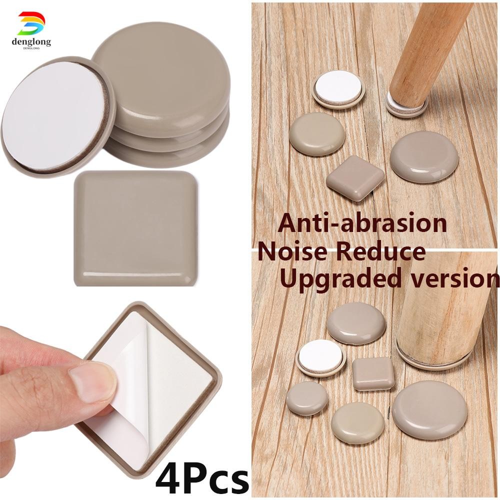 DENGLONG 4 ชิ้น Slip Mat Anti-brasion หนา Easy Move กันชนตารางโซฟา Self-Adhesive Floor Protector ...