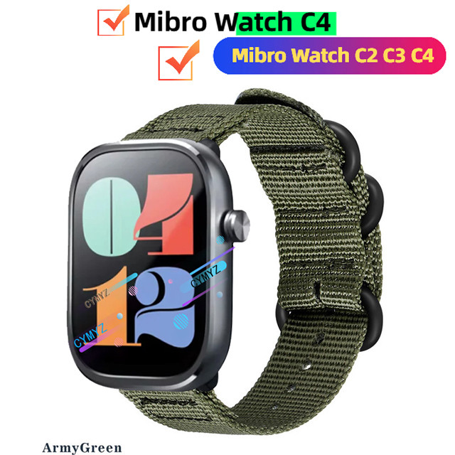 Mibro Watch C4 strap สายไนลอน Mibro Watch C2 C3 C4 strap สายรัดข้อมือกีฬา | Shopee Thailand