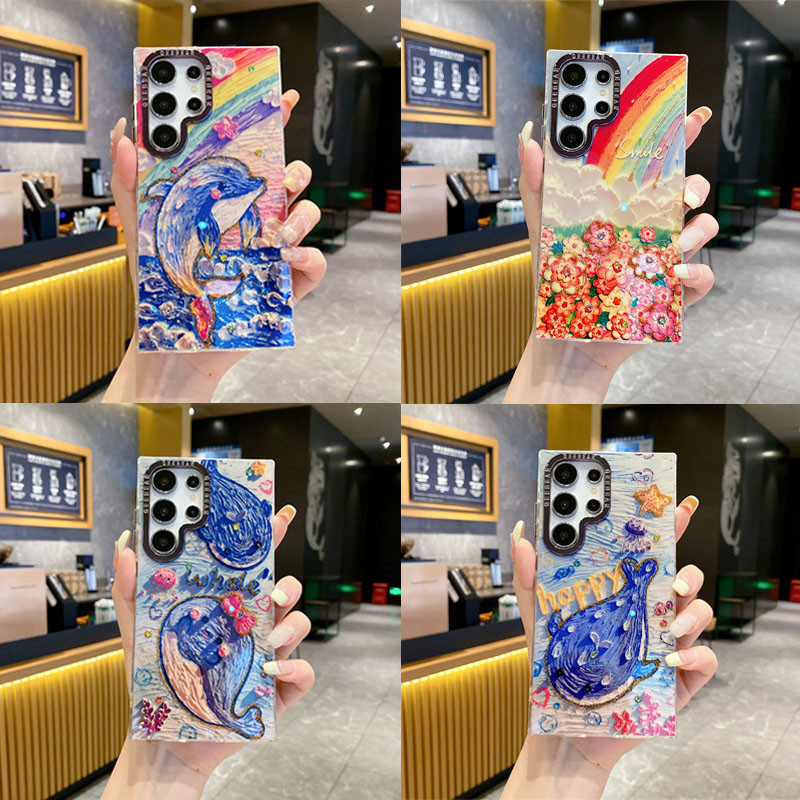 น่ารัก Dolphin Blue light Samsung Galaxy S25 Ultra S24 S23 S22 Ultra ...