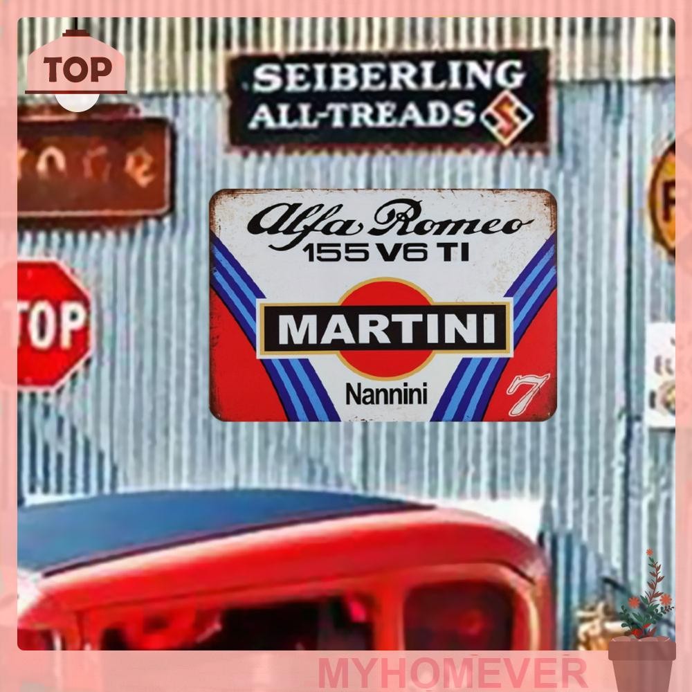 โลหะ Martini Tin Sign ภาพวาดเหล็กสี่เหลี่ยม Wall Home Bar Decor40x30 ...