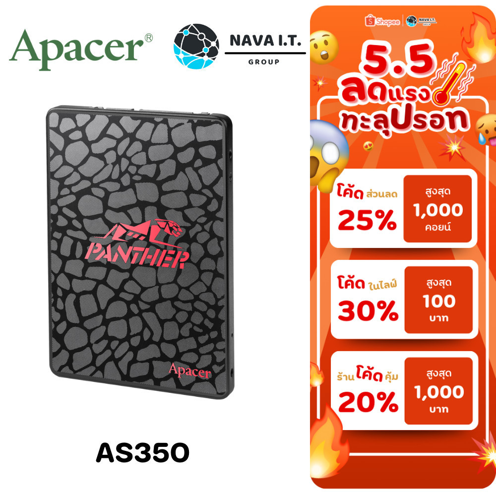 APACER AS350 PANTHER 512GB SSD (เอสเอสดี) 2.5" SATA3 (AP512GAS350-1 ...
