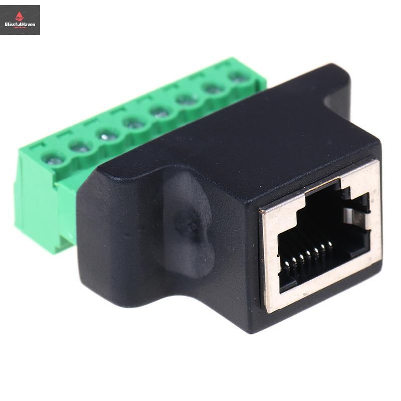 COD RJ45 Female to Screw Terminal 8 Pin Connector Ethernet Cable ...