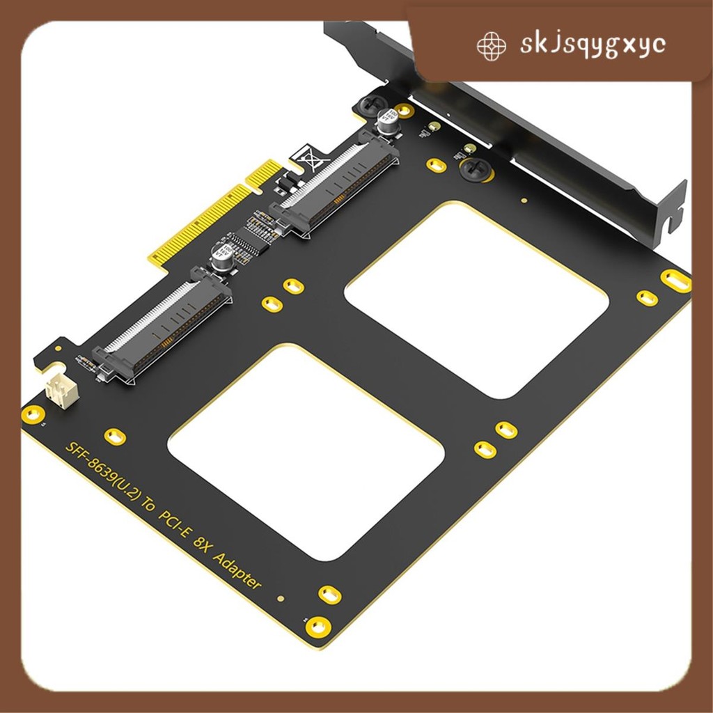 skjsqygxycDual U.2 SSD เป็น PCIe 4.0 X8 อะแดปเตอร์, รองรับ 2 X U.2 SSD ...