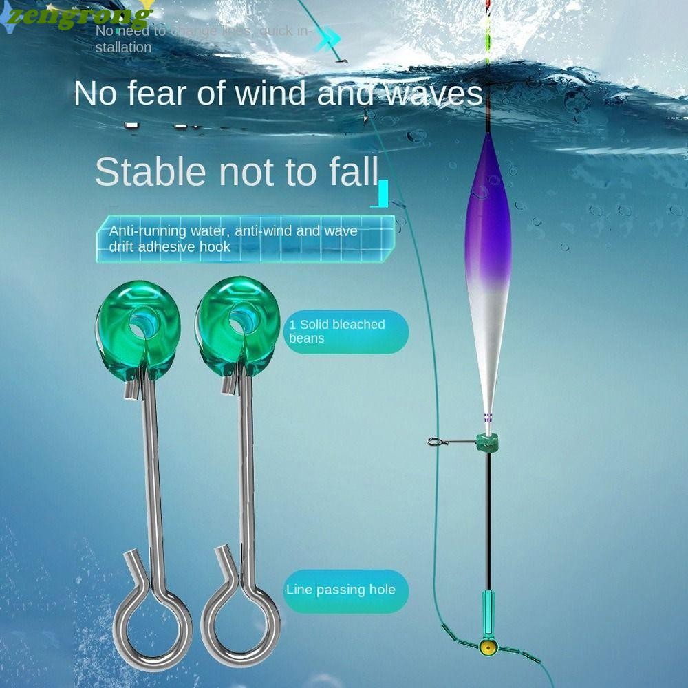 ZENGRONG 20 ชิ้นลอยตะขอคงที่, Wave Flowing Water windproof Fixed Float ...