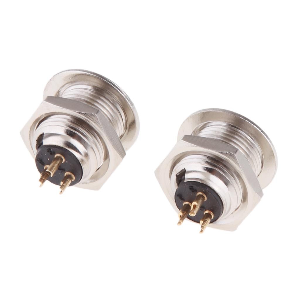[Tachiuwa21] 2x 3Pin Mini XLR Connector Plug Male Audio Connector ...