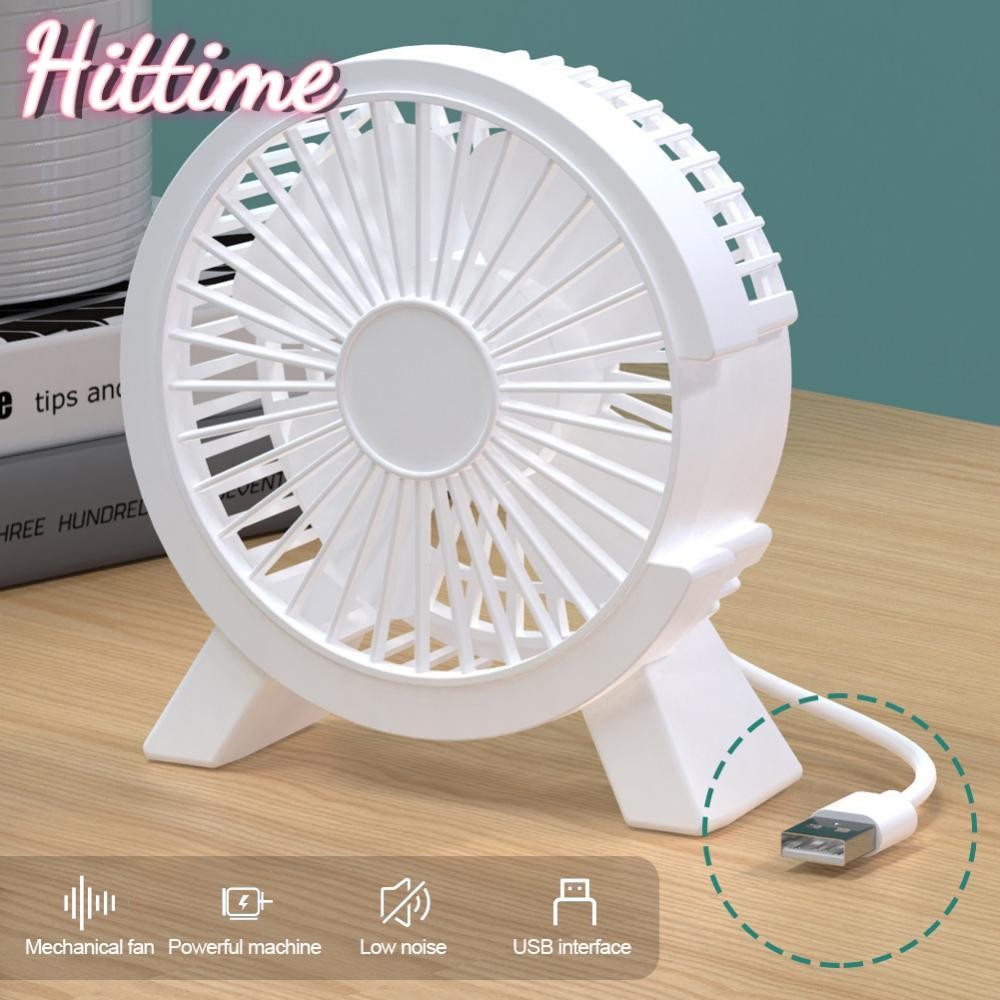 Hittime 4 นิ้วอินพุต USB Desktop Fan Office PC การเชื่อมต่อพัดลมขนาดเล็กนักเรียนพัดลม Mute USB ...