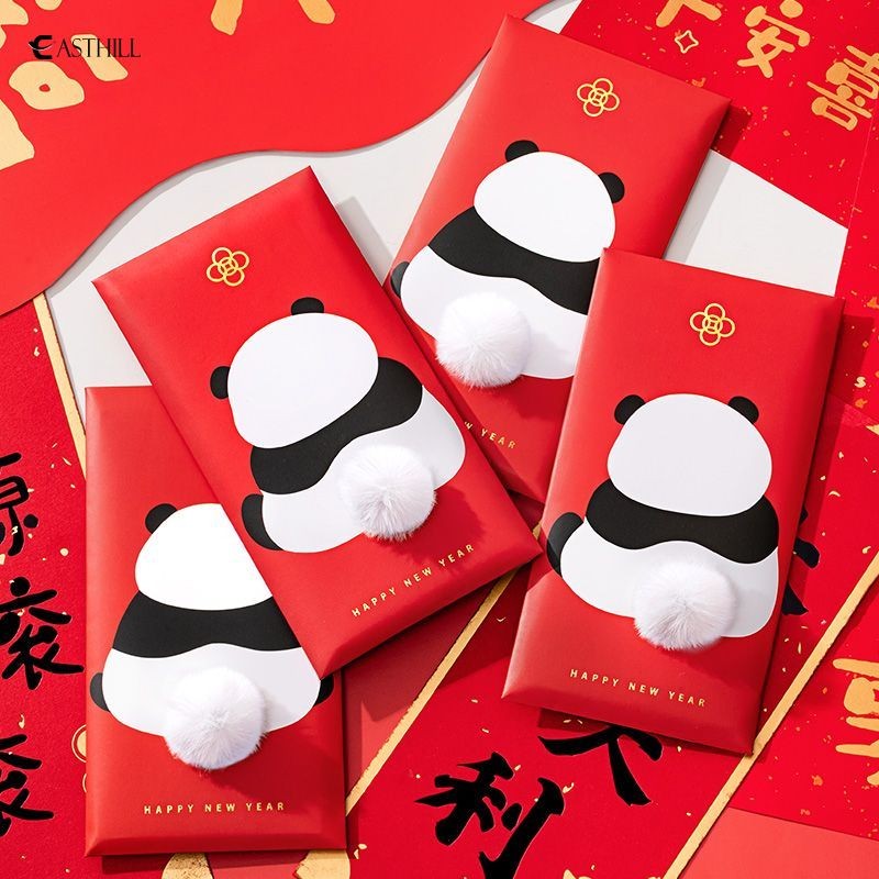 Easthill 2025 Zodiac Snake Red Envelope Spring Festival 3D Big Panda ...
