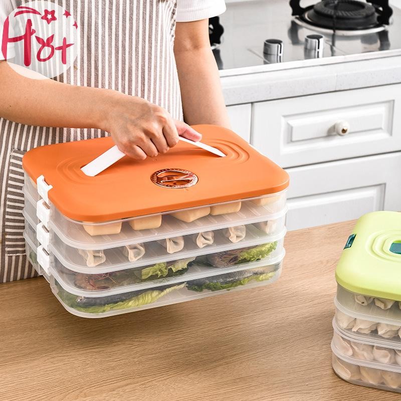 Ge Dumpling Box แบบพกพาพร้อม Timing Crisper Multi-layer Combination ...