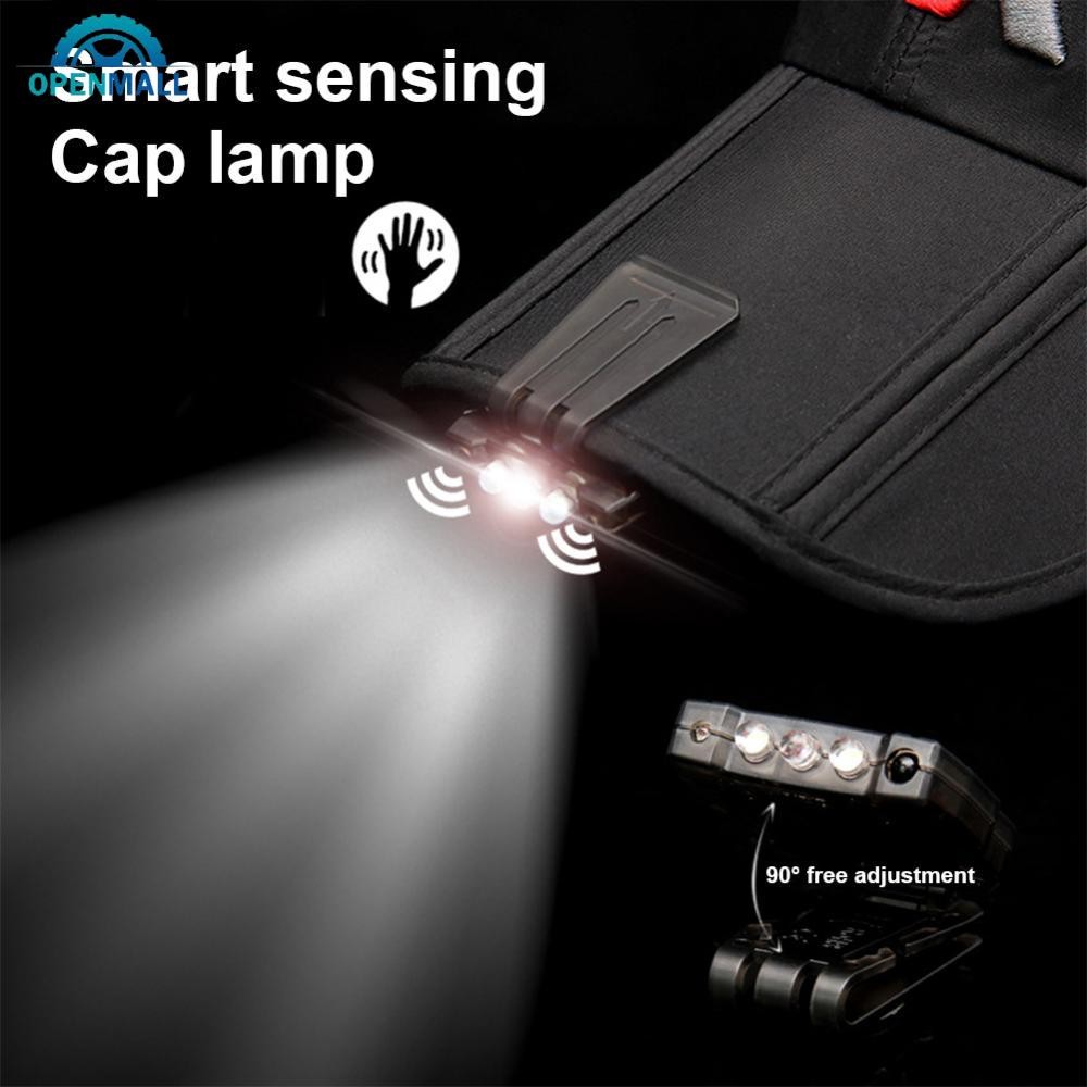 OML 1pc ไม่มีหน่วยความจําสมาร์ท Sensing Cap Clamp Light กลางแจ้งตกปลาตก ...