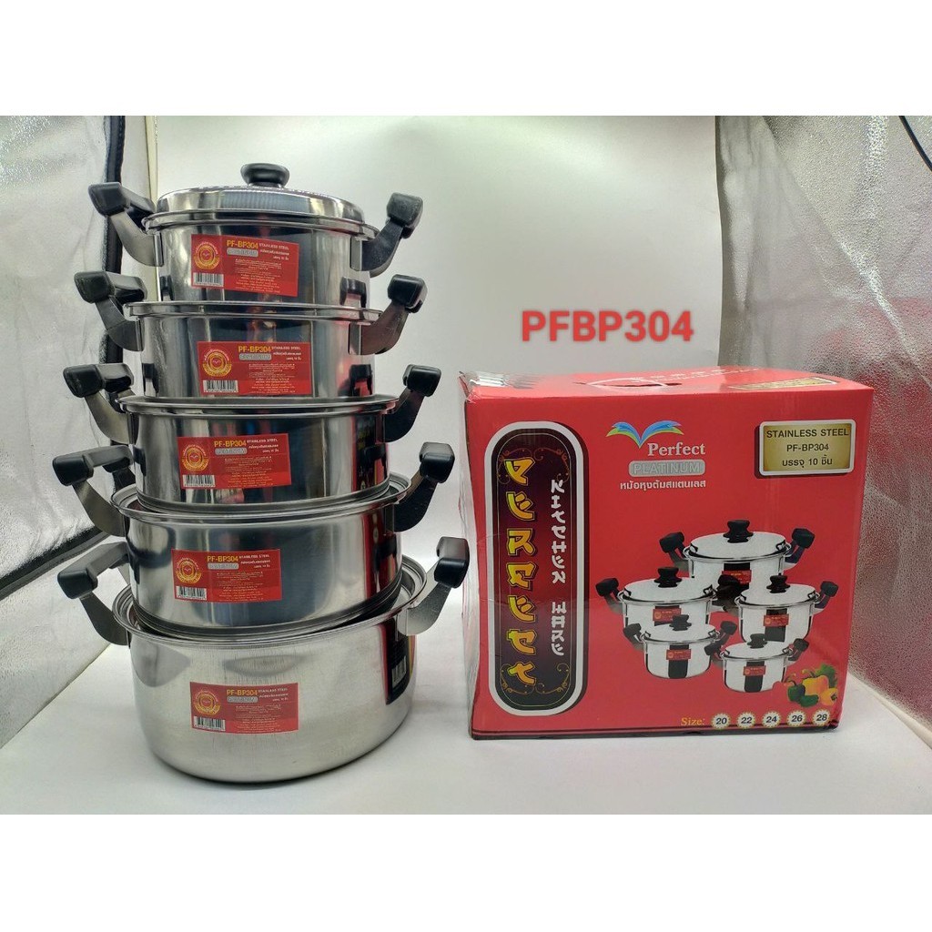 10s 20/28CM PLATINUM S/STEEL COOKWARE | Shopee Thailand