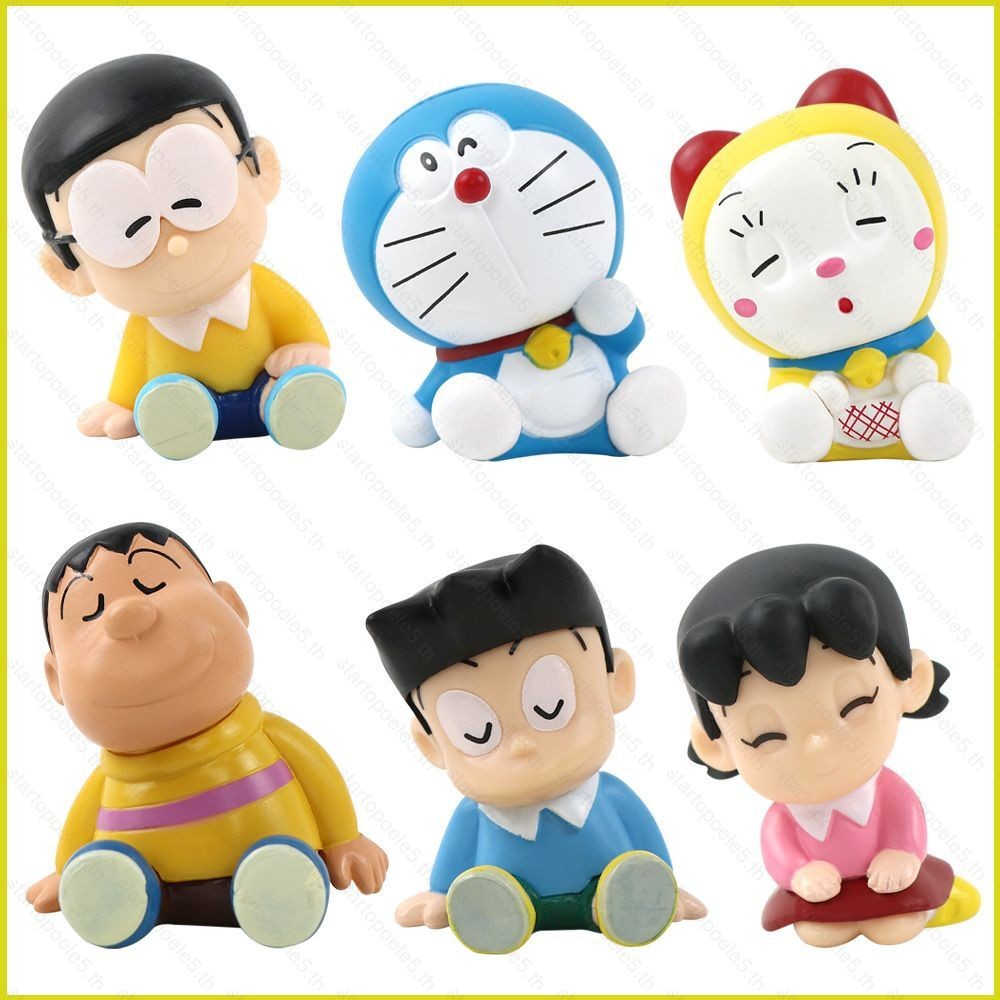 Sta5 6pcs Doraemon Action Figure Noramyaako Big G Nobita Nobi Shizuka ...