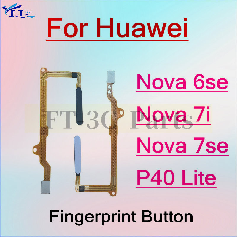 สําหรับ Huawei Nova 6SE Nova 7SE Honor 30s Nova 7i On Off สวิทช์ home start ปุ่มลายนิ้วมือสาย ...
