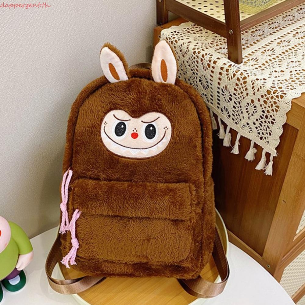 DAPPERGENT Labubu Plush Bakcpack, สายรัดปรับได้สไตล์เกาหลี Labubu Plush Bag, แบบพกพา PP Cotton ...
