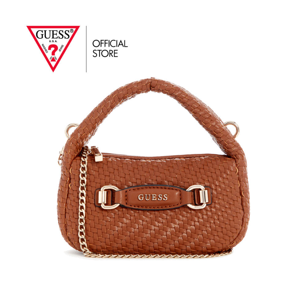 GUESS กระเป๋า รุ่น WG953073 FRANCY MINI HOBO สีน้ำตาล | Shopee Thailand
