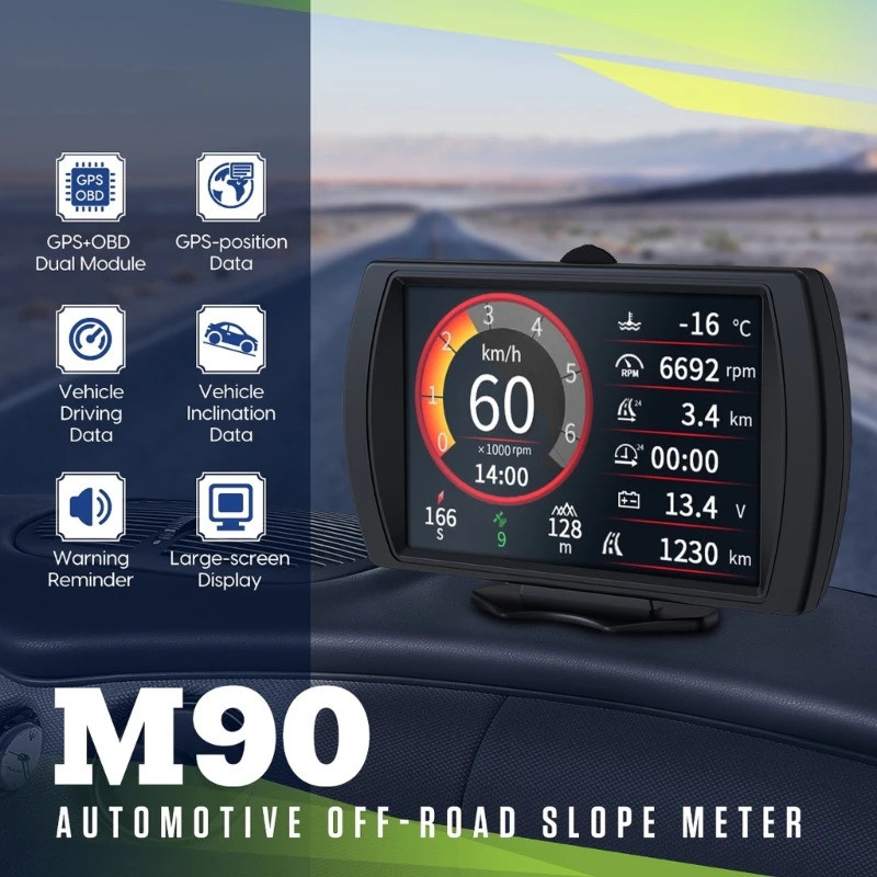 รถ Speedometer Slope Meter ALARM HUD Head Up Display LEVEL SENSOR ...