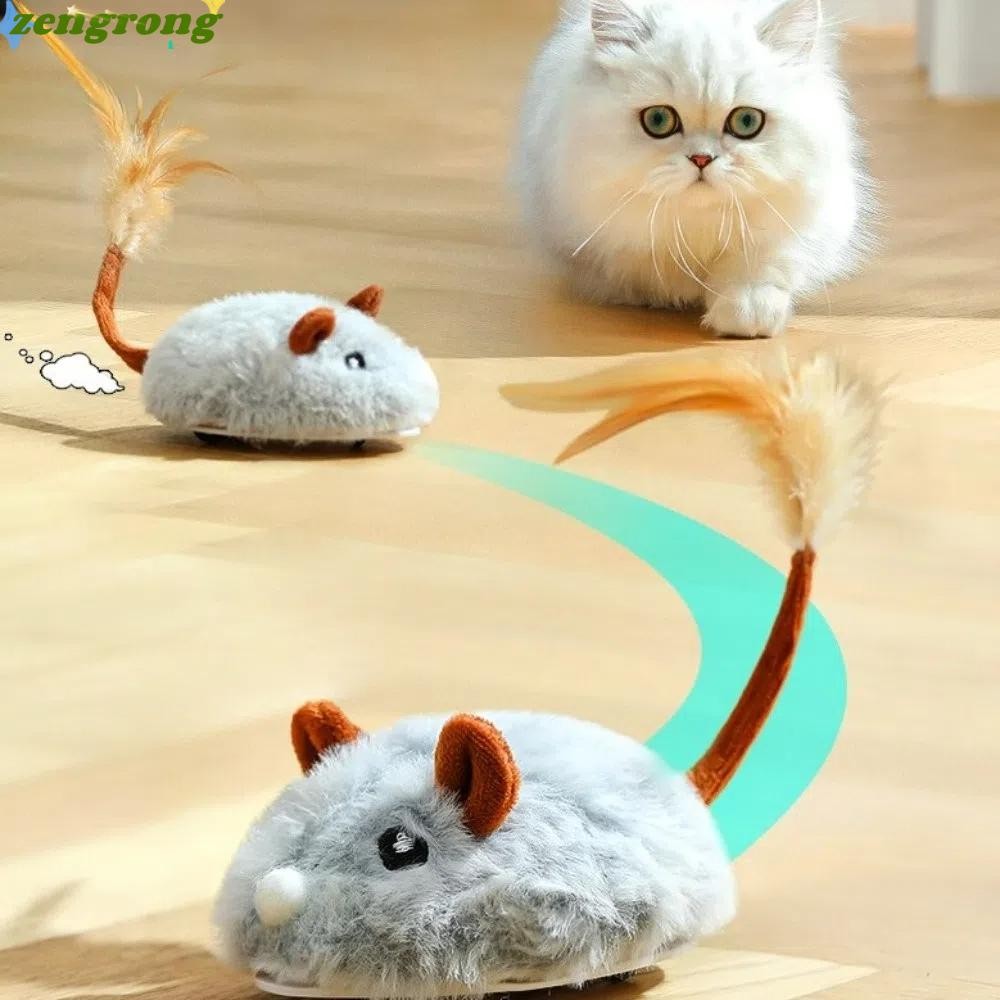ZENGRONG Motion Mice ของเล่น, จําลองสมาร์ทเสียง Moving Mouse, ตุ๊กตายาว ...