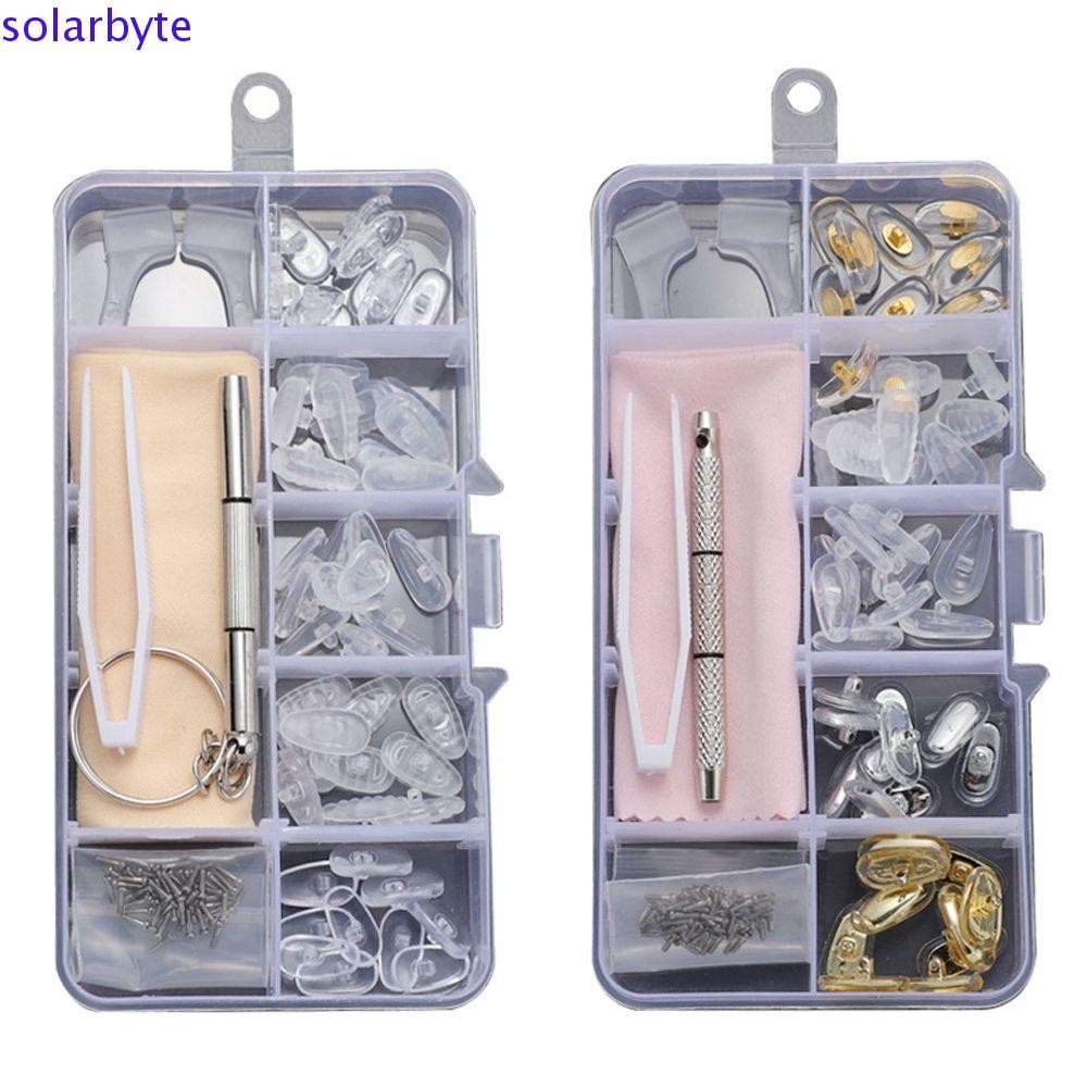 SOLARBYTE แผ่นรองจมูกแว่นตา Mini ผสมแหนบหูตะขอ Air Chanmber Soft Anti Slip แว่นตาชุดซ่อม ...
