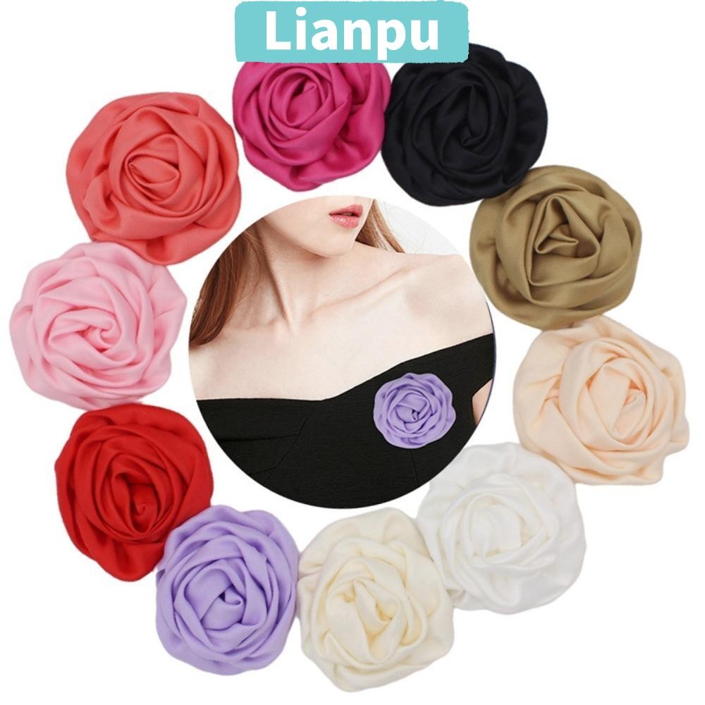 เข็มกลัด LIANPU, เข็มกลัดดอกไม้ม้วนผ้า 7 ซม., เข็มกลัดปก DIY ทําด้วยมือ ...