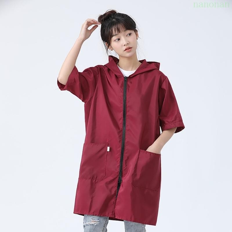 Nan Cooking Kitchen Apron Smock แขนสั้นกันน้ําผ้ากันเปื้อนเสื้อชุด ...