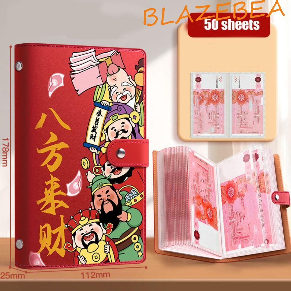 Blazebea ประหยัดเงิน Binder, PU หนังแบบพกพา Budget Binder, ของขวัญพิเศษซองเงินสดรีฟิลเก็บกระเป๋า ...