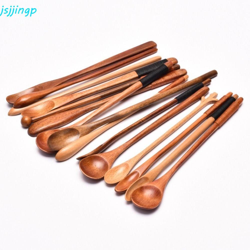 JSJJINGP 3ชิ้นช้อนซุป,กินด้ามยาวช้อนไม้,บนโต๊ะอาหารกวนเครื่องใช้บนโต๊ะอาหารผสมนมกวนช้อนข้าว ...