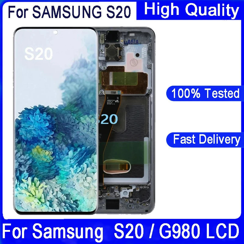 จอ LCD ขนาด 6.2 นิ้วใหม่ 100% สำหรับ Samsung S20 G980 G980F G980F/DS จอ ...