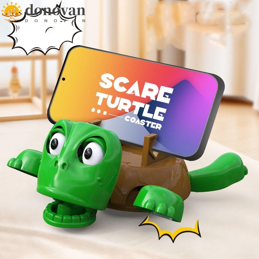DODONVAN ที่วางโทรศัพท์มือถือเต่า, DIY Assembly ABS Panicked Turtle Coaster, ขาตั้งเดสก์ท็อปกด ...