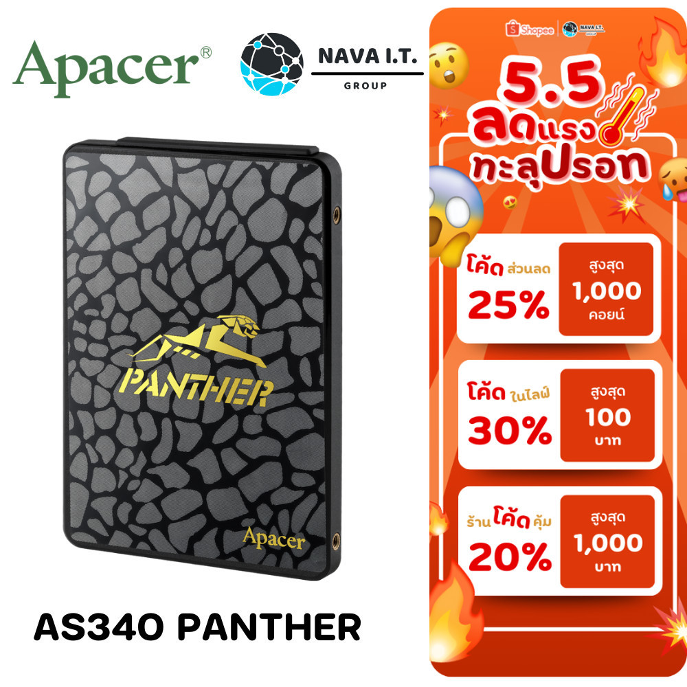 APACER AS340 480GB PANTHER SSD SATA III 2.5" (AP240GAS340G-1) รับประกัน ...