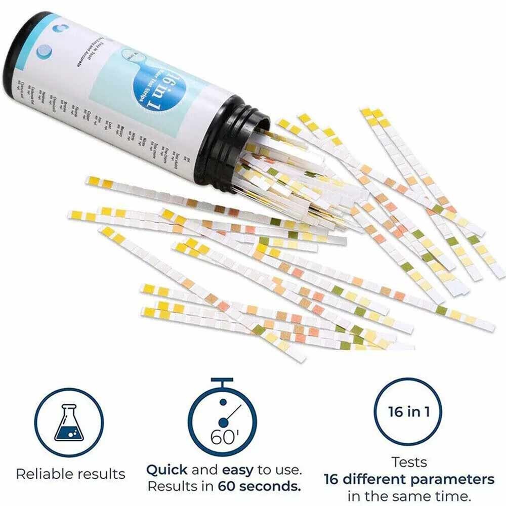 16-in-1 Water Quality Test Strip - Fast and accurate aquarium/swimming ...