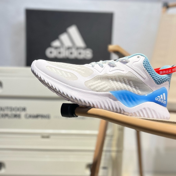 ADIDAS alphabounce BEYOND White and Blue Sports และรองเท้าลำลองสำหรับ ...