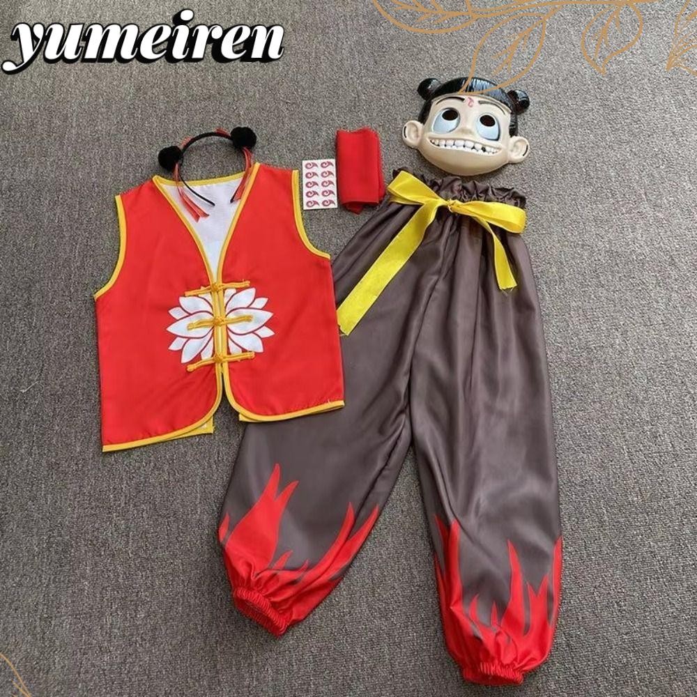 YUMEIREN Nezha คอสเพลย์เครื่องแต่งกาย, Nezha Movie 2 ผ้า Nezha ,เครื่อง ...