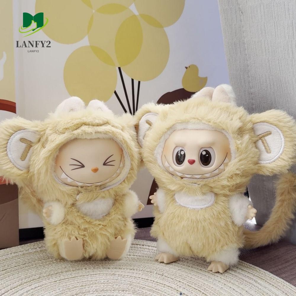 ALANFY Labubu ชุดบอดี้สูทตุ๊กตา, แต่งตัว Big Ear & Long Tail นั่ง ...